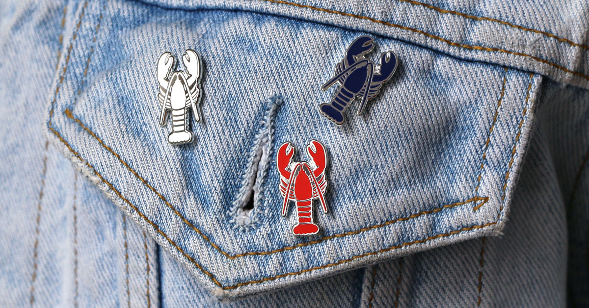 Set of 3 Lobster Pins - Striiiipes